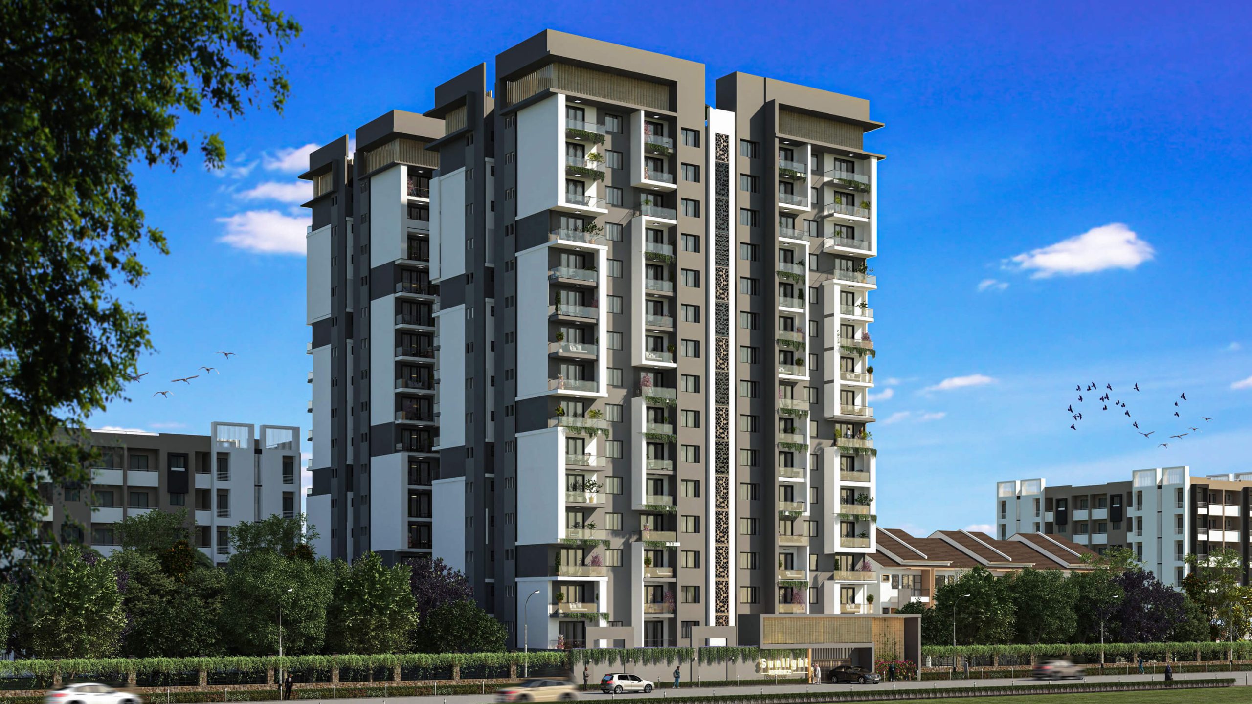 Black Olive Residency - Grey Bricks